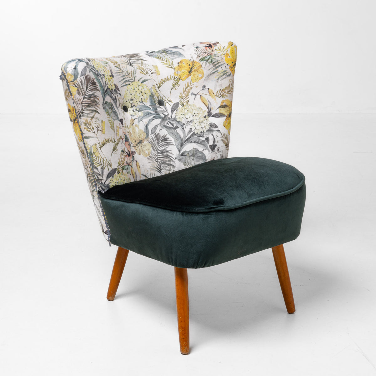 COCKTAILSTOELTJE, JAREN '50, KLEURRIJKE BEKLEDING – The POSEIDON COLLECTION